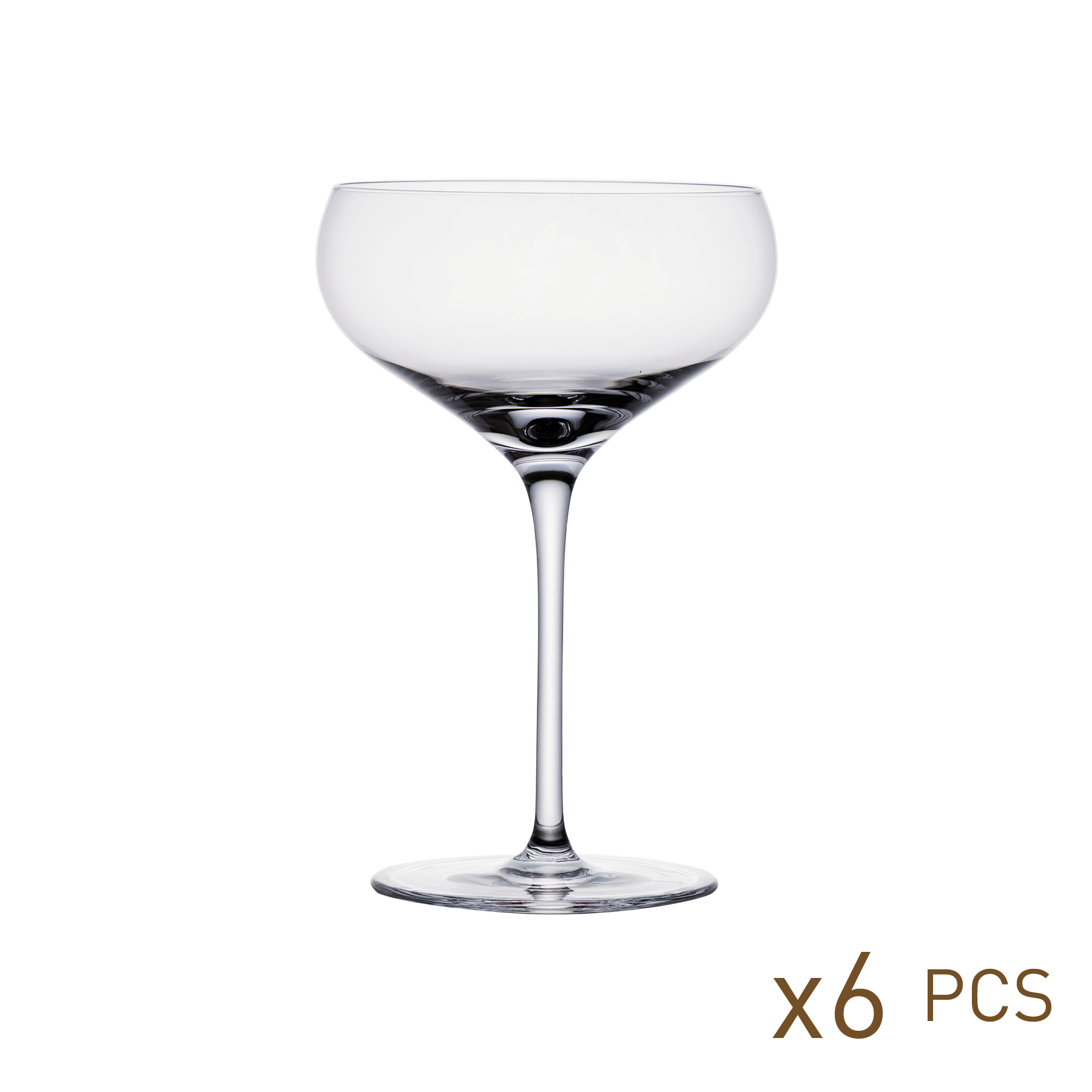 Urban Glass - Set of 6 x 125ml Coupette Glass (Clear) - by Loveramics