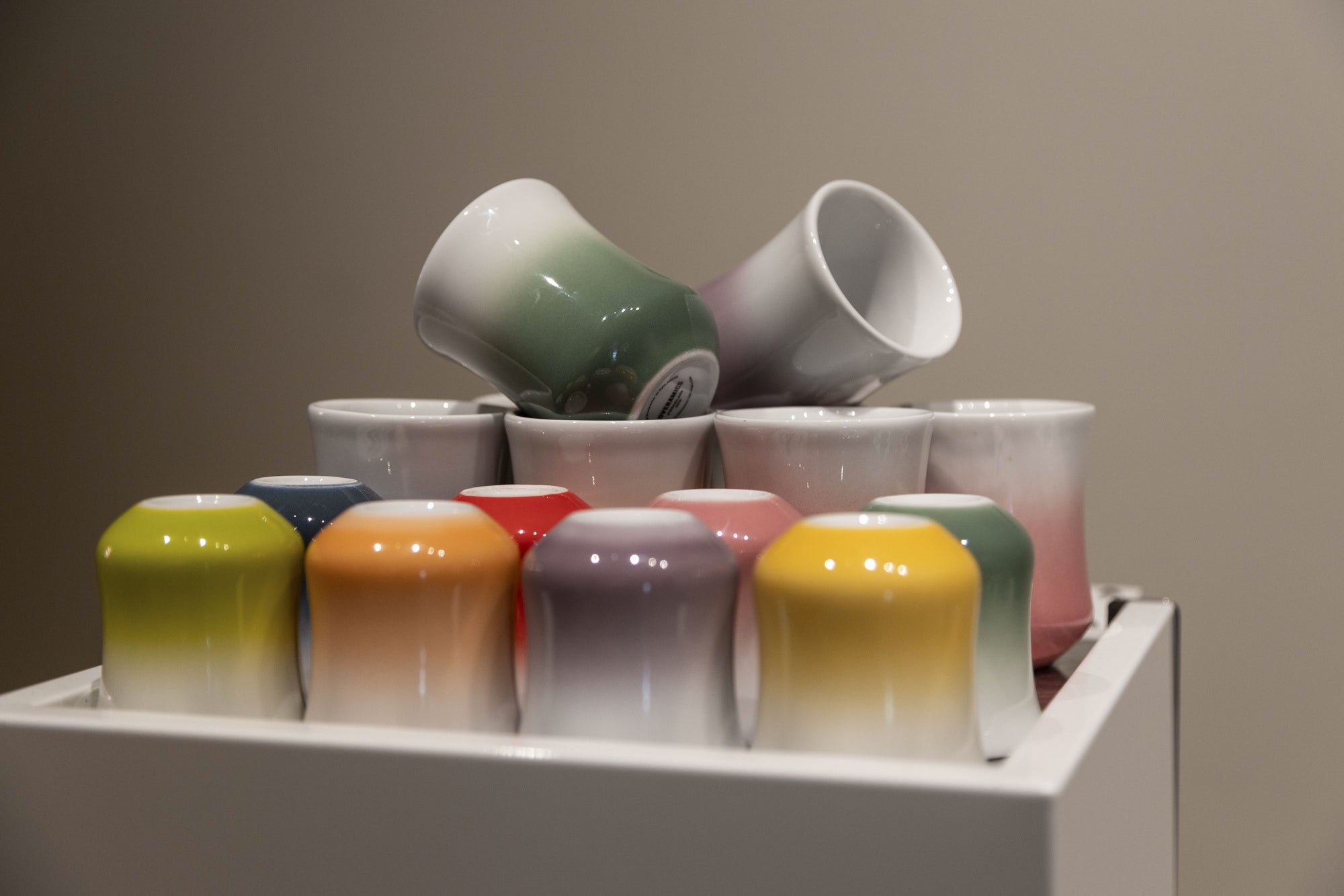 a love for ceramics. World Latte Art Championship official cups.