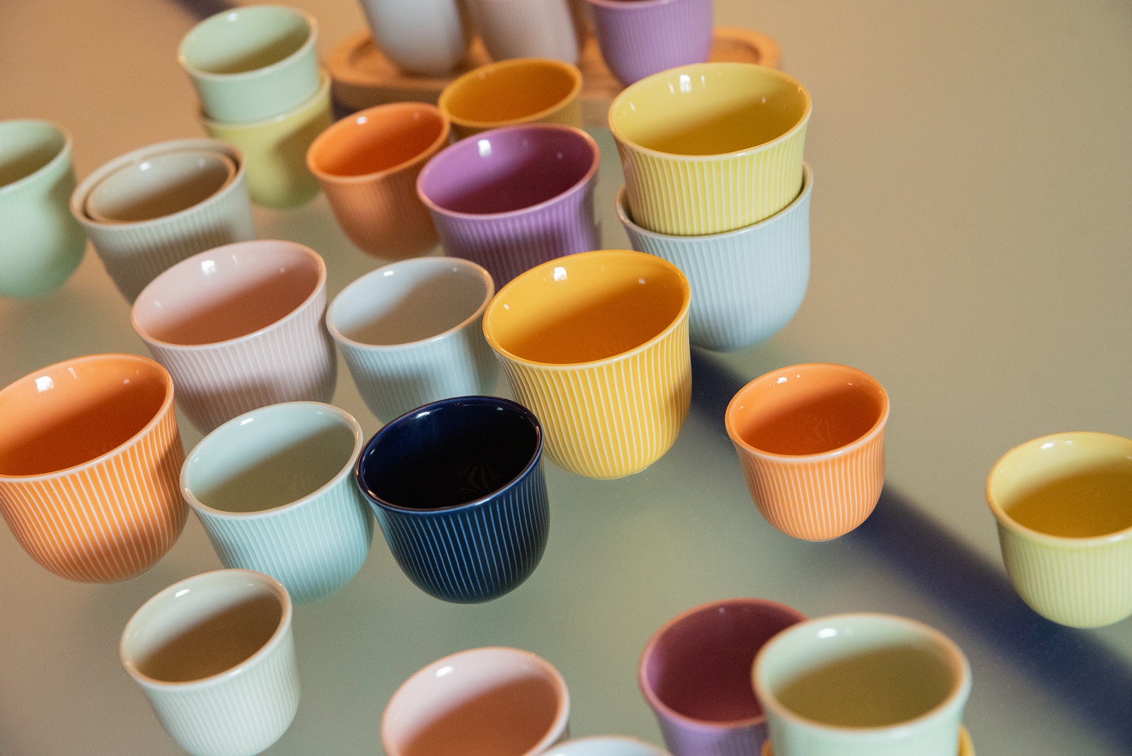 a love for ceramics. World Latte Art Championship official cups.