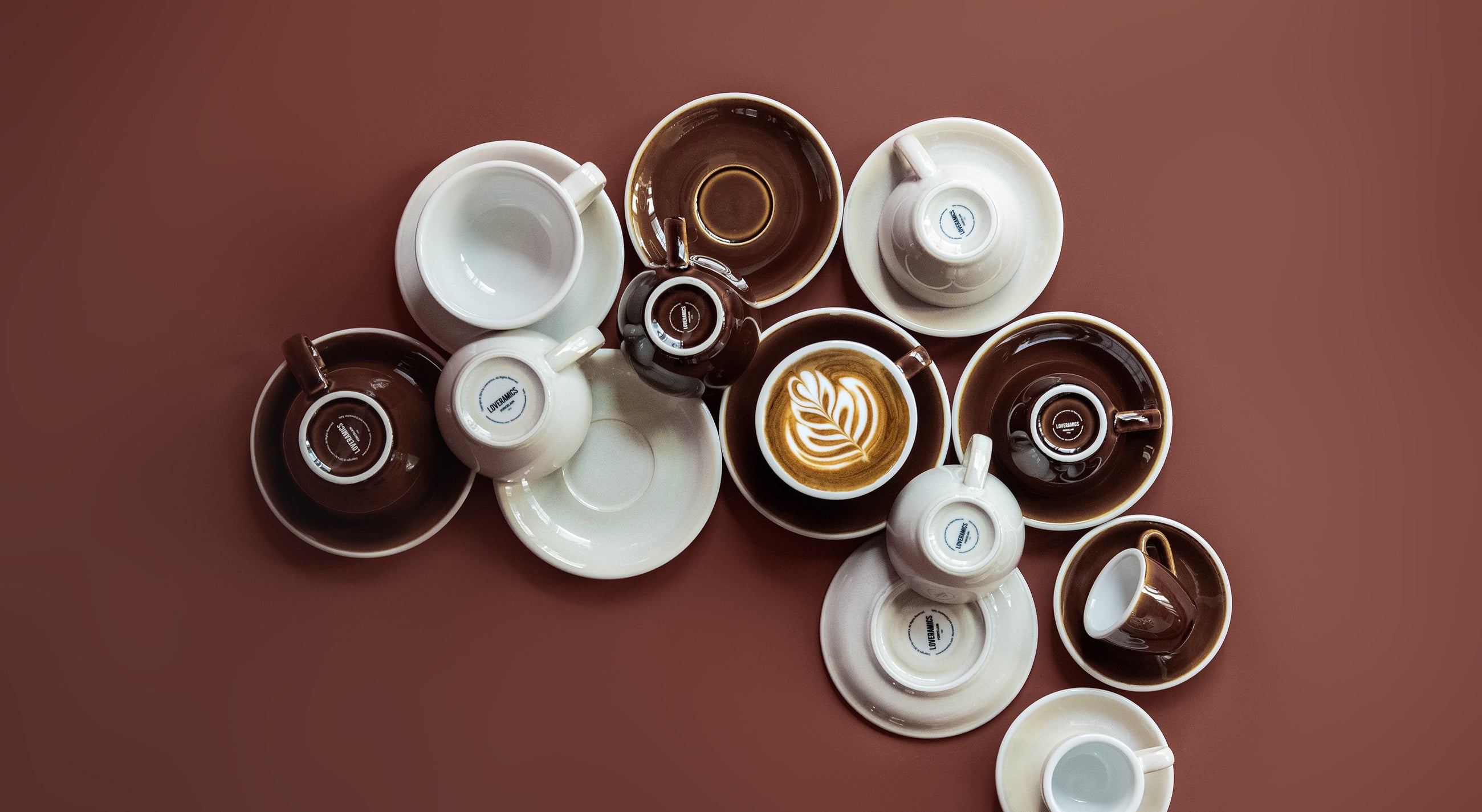 a love for ceramics. World Latte Art Championship official cups.